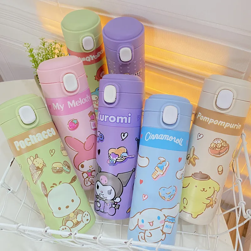 Kawaii-Sanrio-Hello-Kitty-Cinnamoroll-Kuromi-Thermos-Cup-Cartoon-304-Stainless-Steel-Water-Cup ...