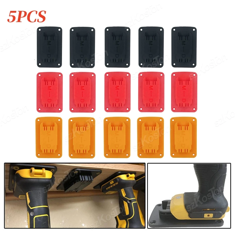 5pcs/lot Tool Holder Dock Wall Mount Storage Rack For Dewalt 14.4V/18V ...