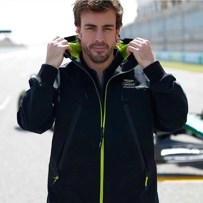 2023 NOVO Aston Martin F1 Casaco Alonso Jersey Uniforme Casaco Solto ...