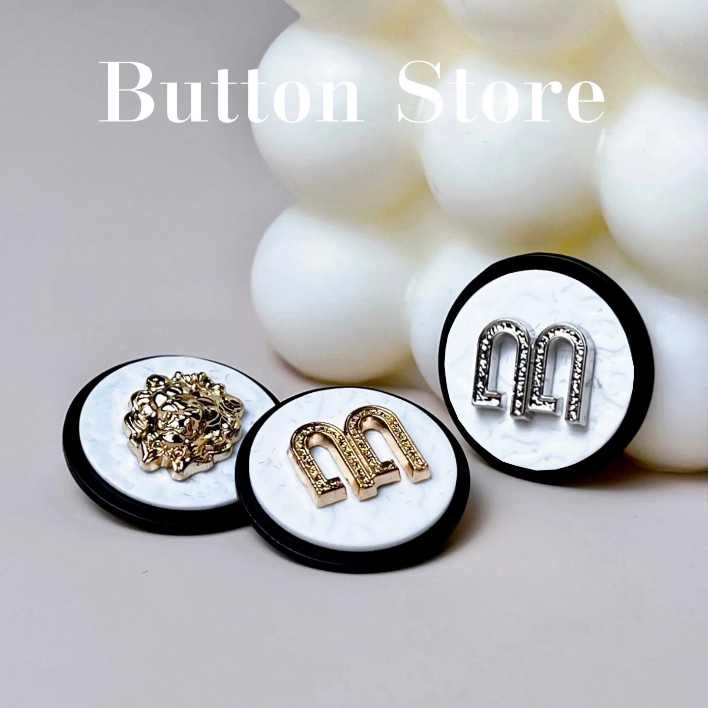 6Pcs-18-23mm-Fashion-M-Letter-Lion-Sewing-Buttons-for-Clothing-Metal ...