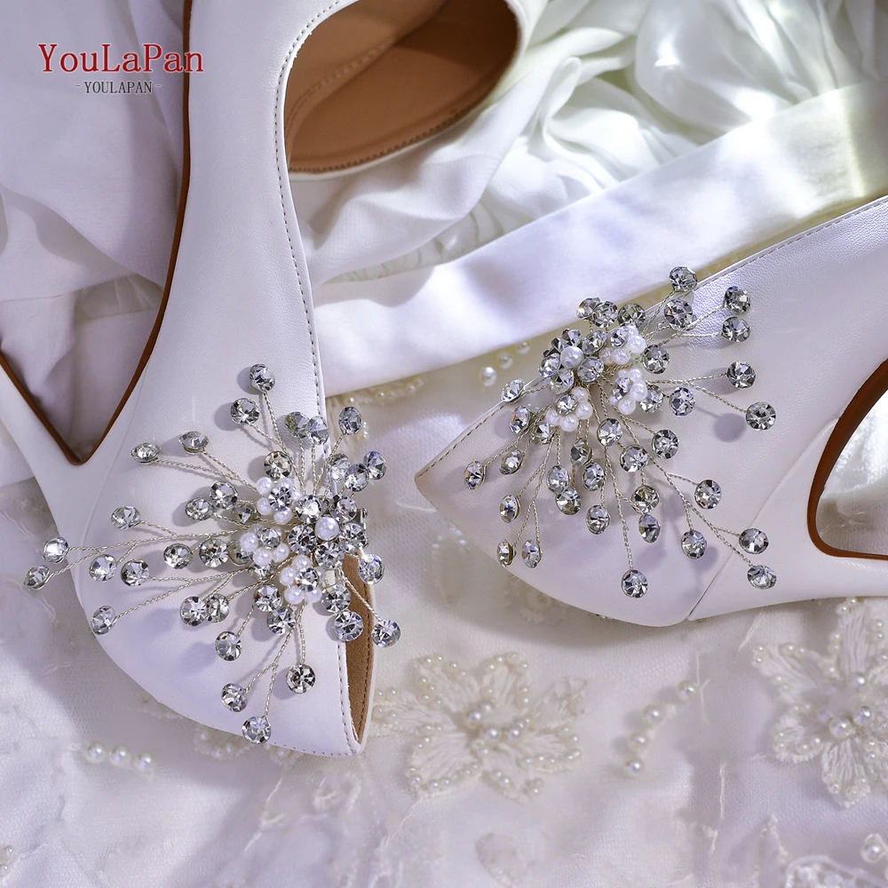 YouLaPan-Women-Bride-Pearl-Rhinestone-Shiny-Decoration-Removable-Wedding-Metal-Clamp-Shoe-Clips ...