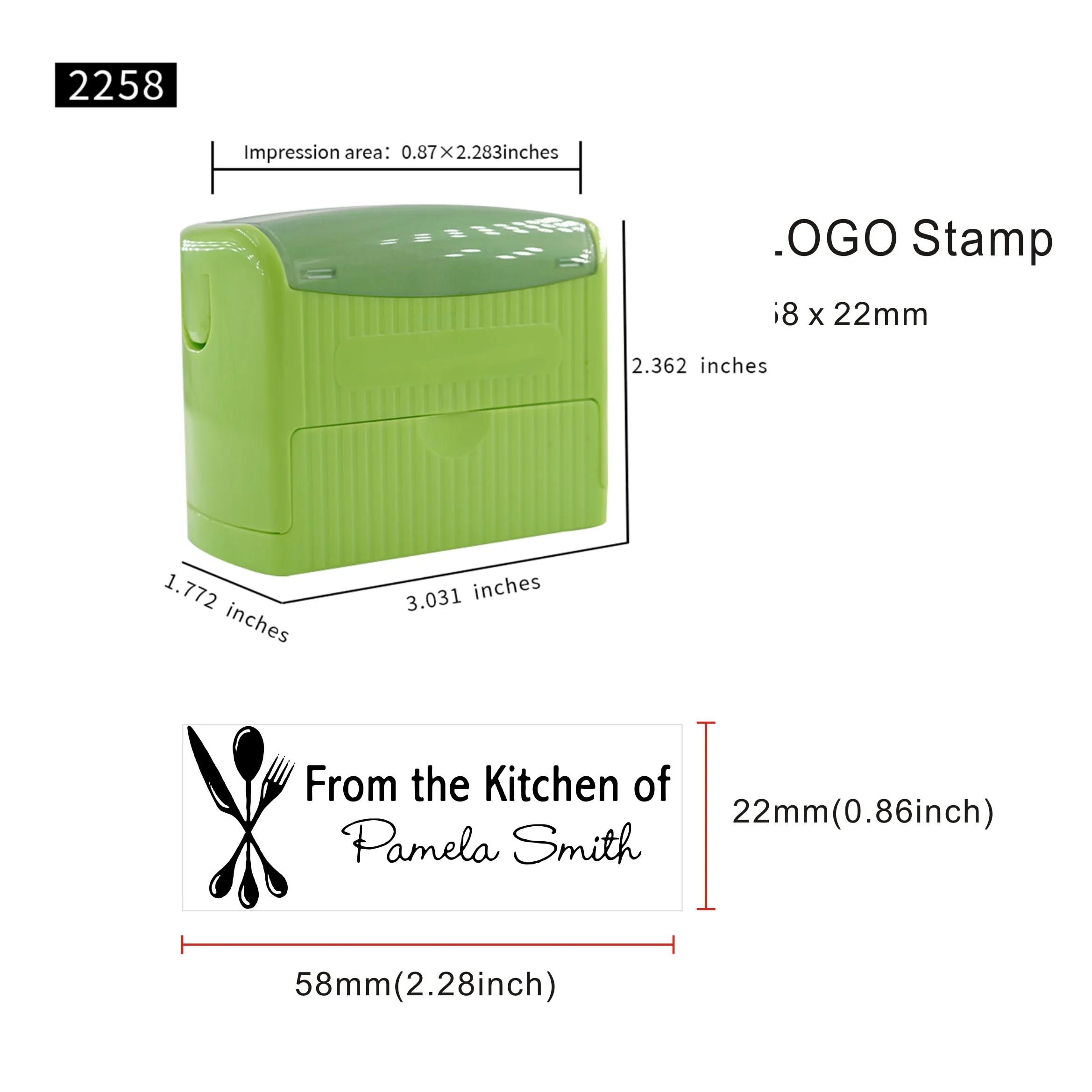 L2258-Company-address-Stamp-Signature-stamp-Custom-Student-s-Name-Stamp ...