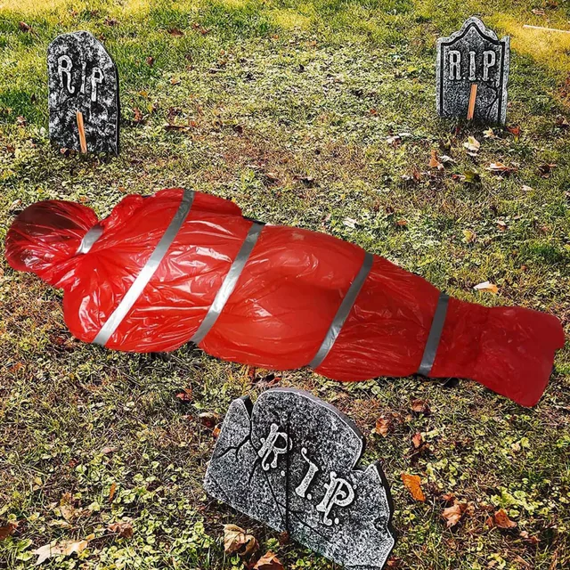 Creepy Halloween decoration: Outdoor dead victim prop for a spooky ...