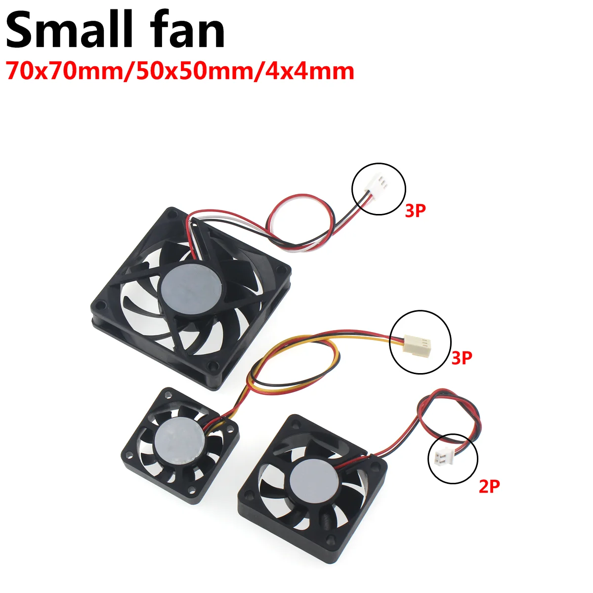 2PCS-Computer-CPU-Cooler-Mini-Cooling-Fan-70X70MM-50X50MM-40X40MM-Small ...