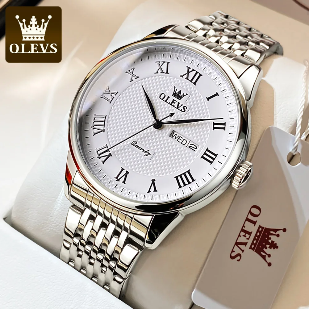 OLEVS Men‘s Watches Classic Simple Original Quartz Watch for Man ...