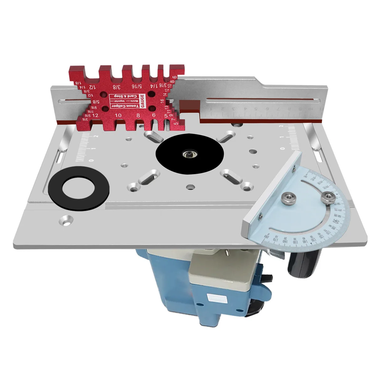 Aluminium-Router-Table-Insert-Plate-with-Sliding-Tenoning-Fence ...