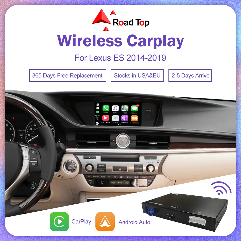 Wireless Carplay For Lexus Es 2014-2019 With Android Auto Mirror Link ...
