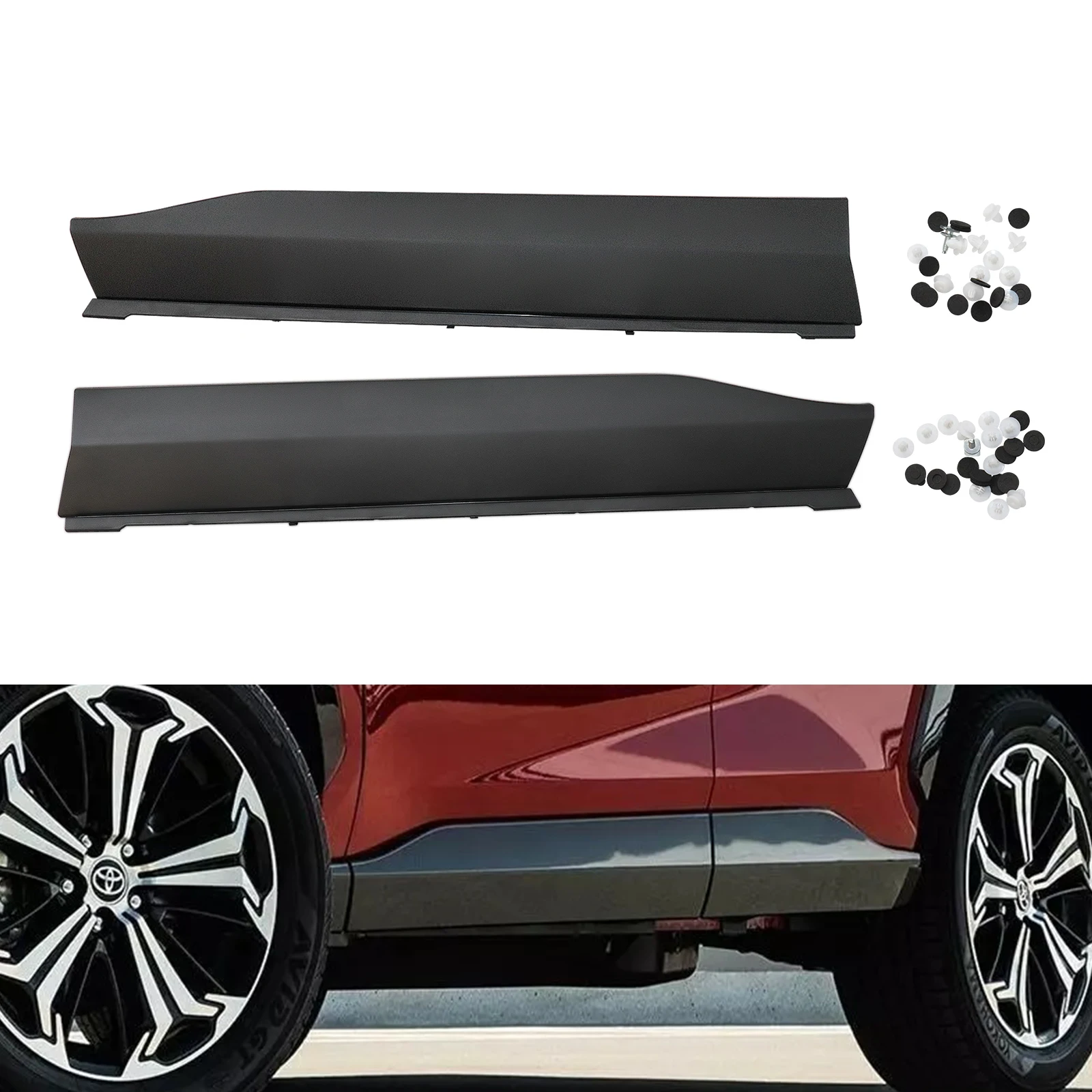 Front-Door-Lower-Molding-Trims-Kit-For-2019-2022-Toyota-Rav4-75074 ...
