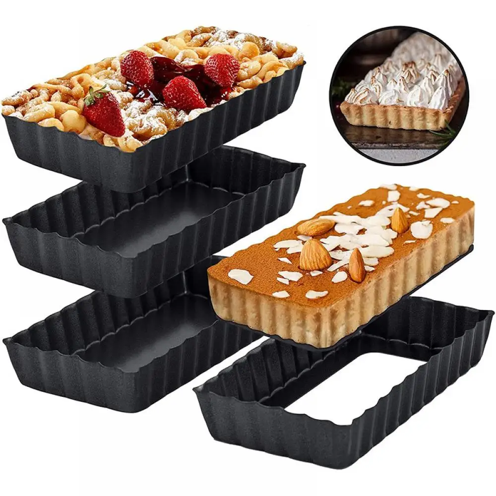 1-4-6Pcs-Tart-Pan-With-Removable-Bottom-Non-Stick-Tart-Quiche-Flan-Pan ...