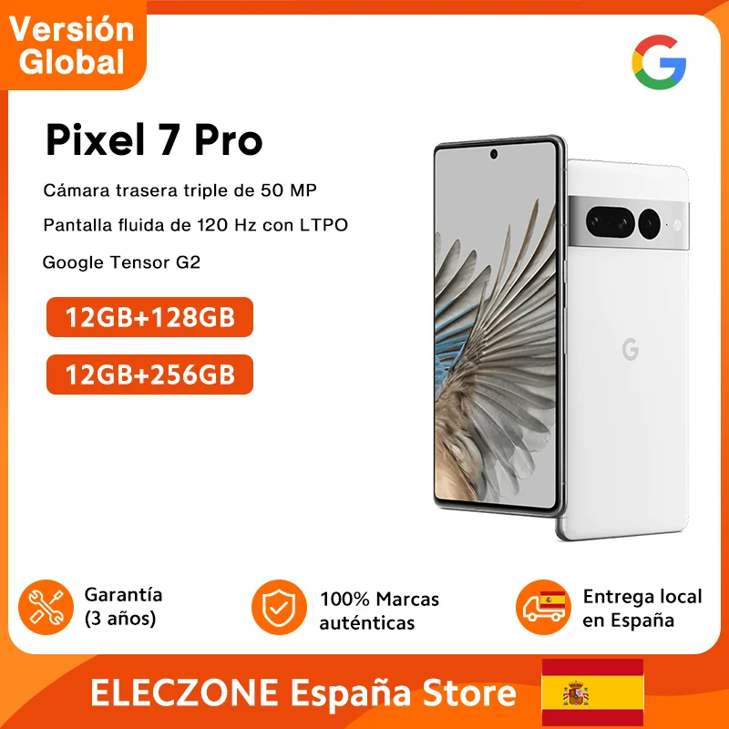 Versión Global Google Pixel 7 Pro 5G Smartphone Pantalla de 6,7'' 120Hz ...