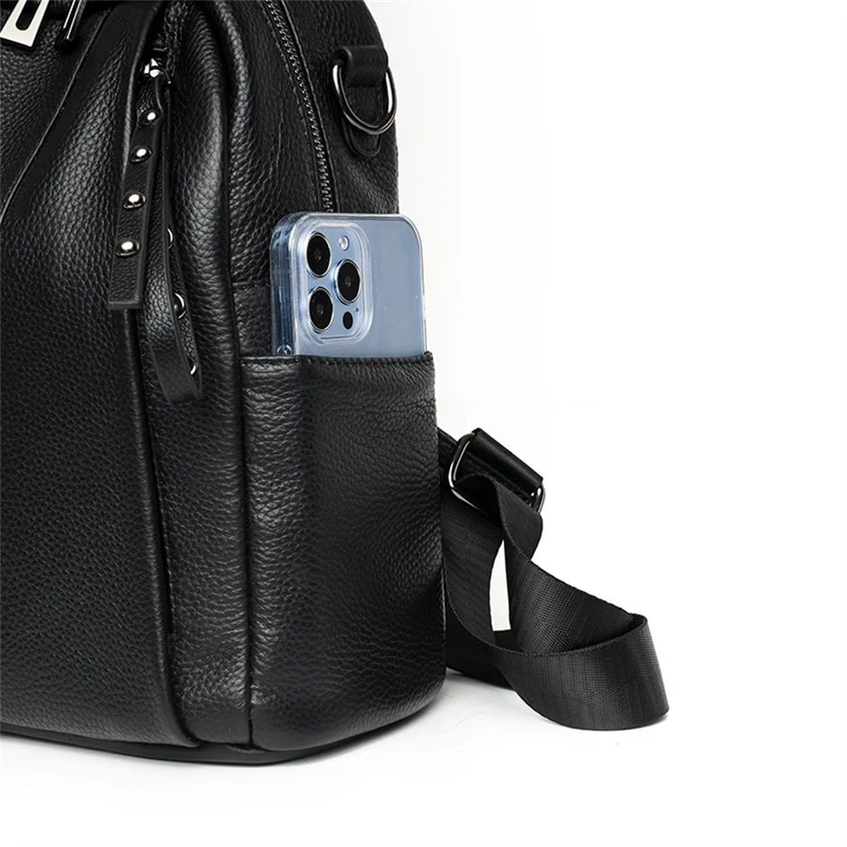 Genuine Leather Women Backpack | Genuine Leather Rucksack Women ...