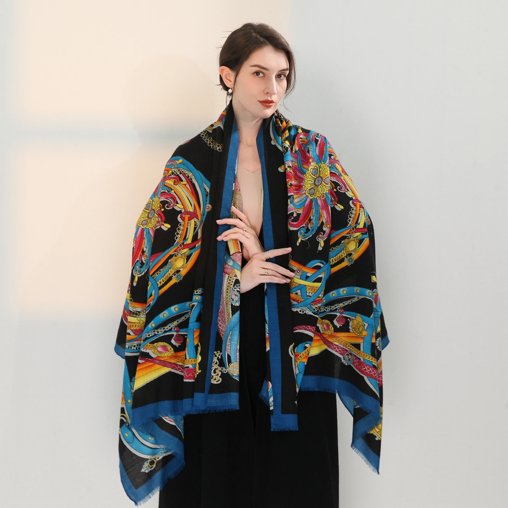 100-wool-Bufanda-Mujer-Wool-Poncho-Head-Women-Lady-Warm-Shawl-Stoles ...
