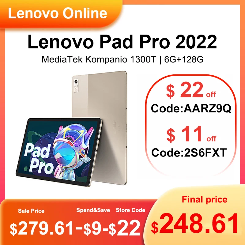 Lenovo-Tableta Tab P11 Pro 2022 Xiaoxin Pad Pro 2022, 1300T, 6GB, 128G, pantalla OLED de 11,2 ...