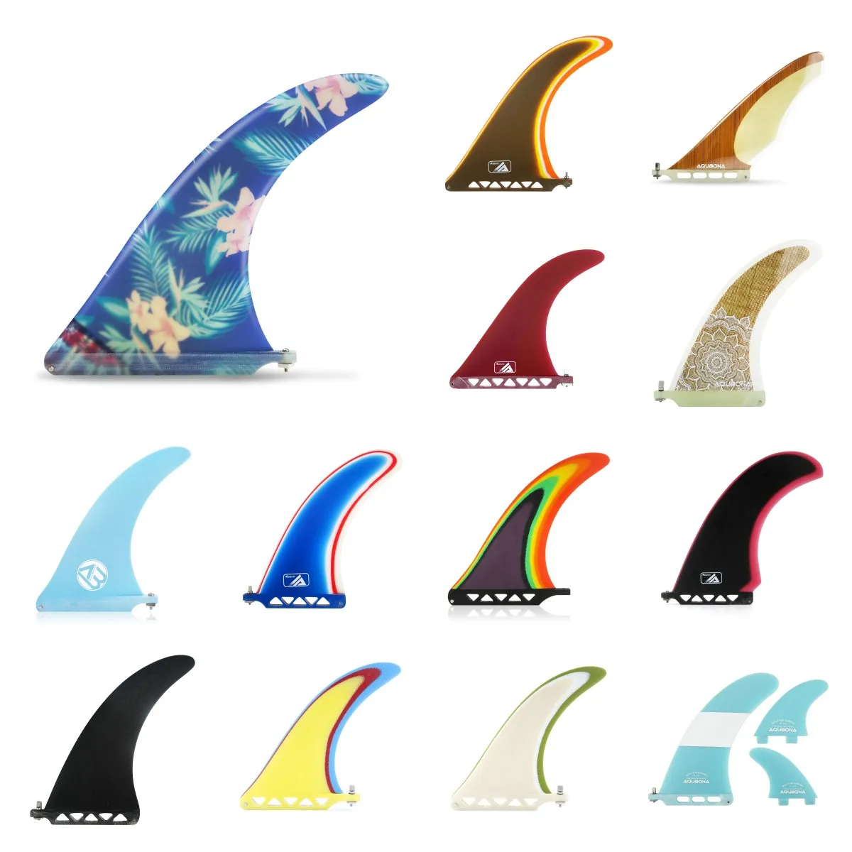 Surfboard-Fins-Fiberglass-7-8-9-10-Inch-Center-Fiberglass-Single-Fin ...