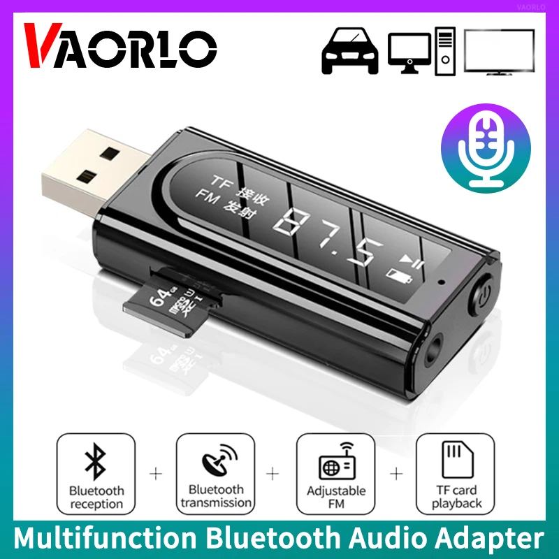 Multifunction-Bluetooth-Receiver-Transmitter-USB-AUX-3-5mm-RCA-FM-TF ...