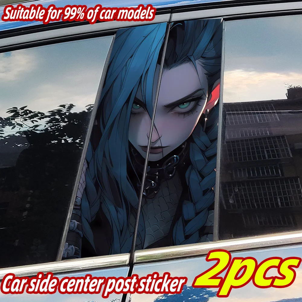 Jinx-Anime-Car-Stickers-Auto-B-Pillar-Waterproof-Funny-Decor-Cover ...