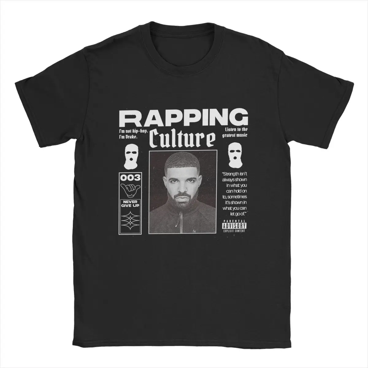 Drizzy-Drake-Cool-Rapper-T-Shirt-Men-s-Pure-Cotton-Novelty-T-Shirts-O ...