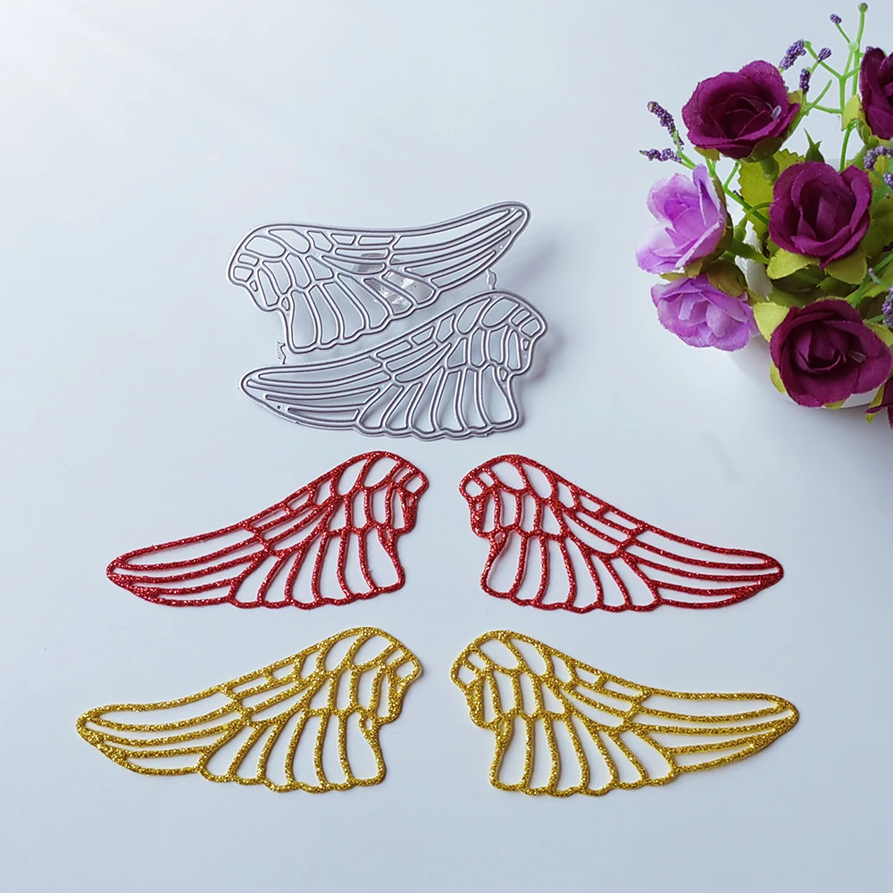 New Beautiful Angel Wings Cutting Dies Scrapbook Decoration Embossed ...