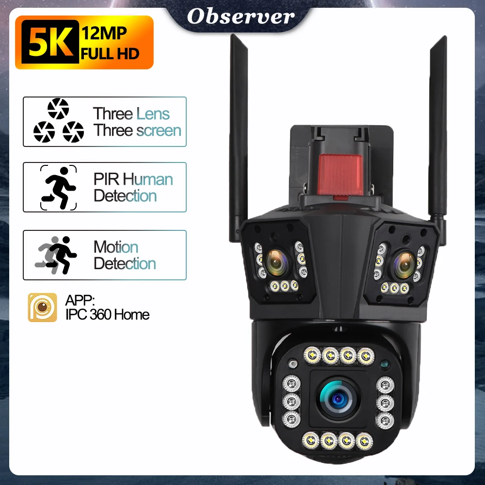 Wifi-Survalance-Camera-5K-Three-Lens-PTZ-Camera-2K-Dual-Lens-Motion ...