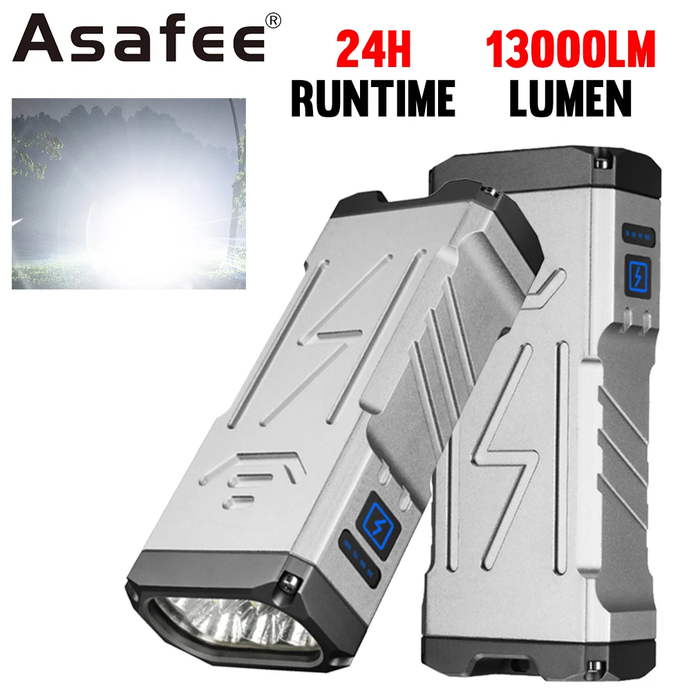 Asafee-13000LM-LED-Light-EDC-Flashlight-60W-Power-Burning-Leaf-Lamp ...