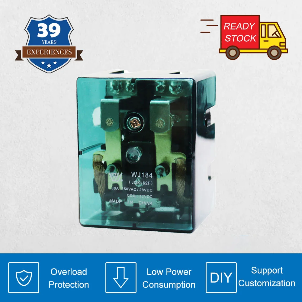 JQX-62F-2Z-dpdt-relay-12v-24v-80A-120A-High-Power-relay-universal-Relay ...