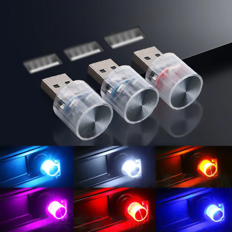 Car USB Ambient Light DJ RGB Mini Colorful Nightlight Led Interface ...