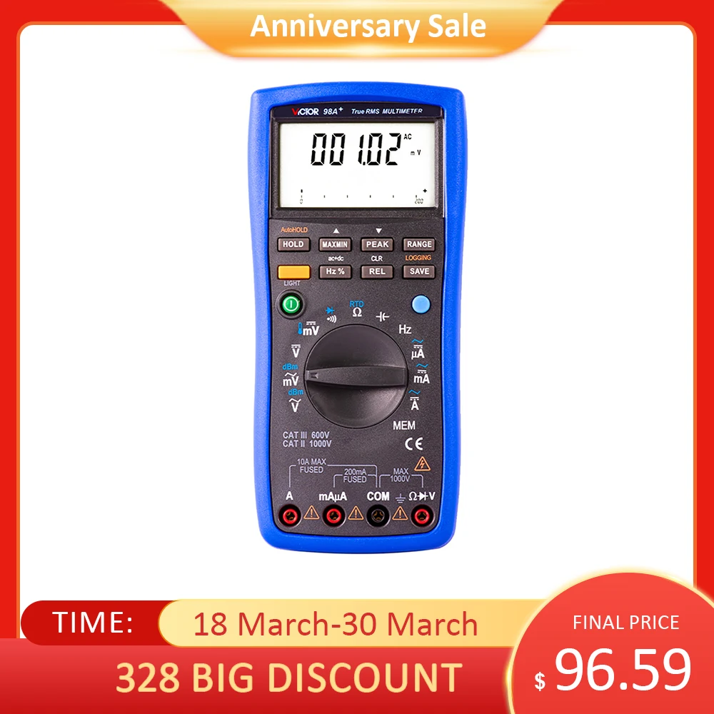 22000 Counts Digital Multimeter | Digital Multimeters Victor 98a ...