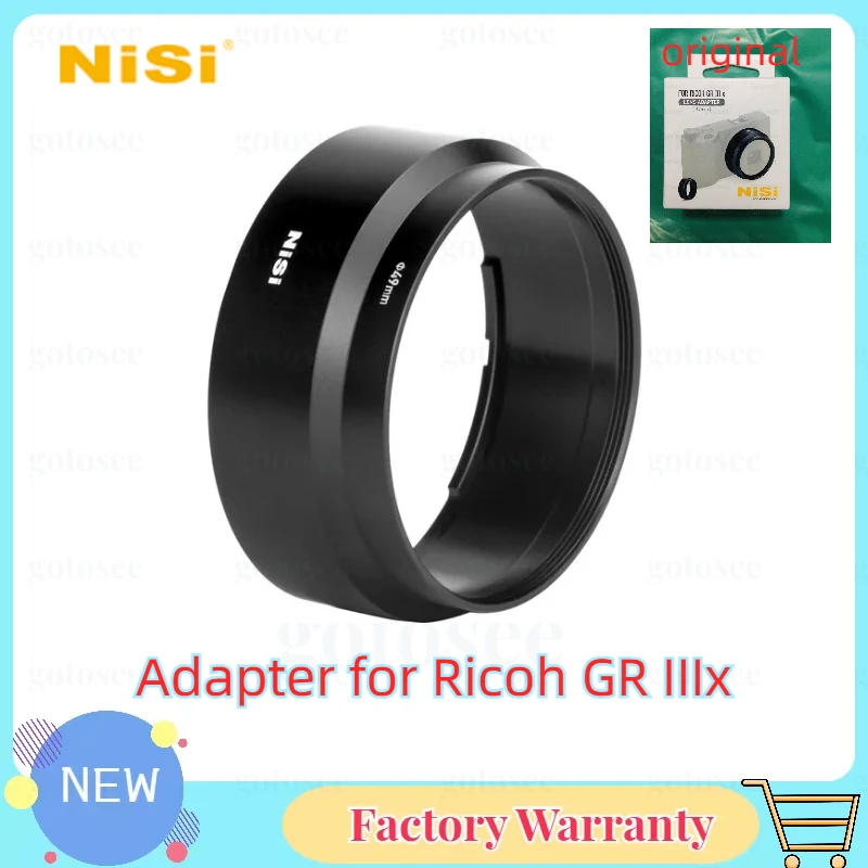 NiSi 49mm Filter Adapter Tube Cartridge Lens Hood for Ricoh GR IIIx ...