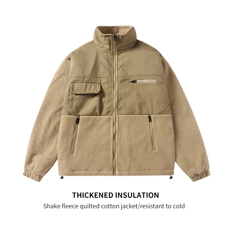 Winter Ski Fleece Jacket Men's Street Fashion Polar Fleece Windproof ...