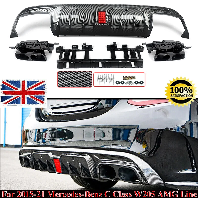 C63/ C63s/c43 4 Door Sedan Rear Diffuser With Exhaust Endtips For ...