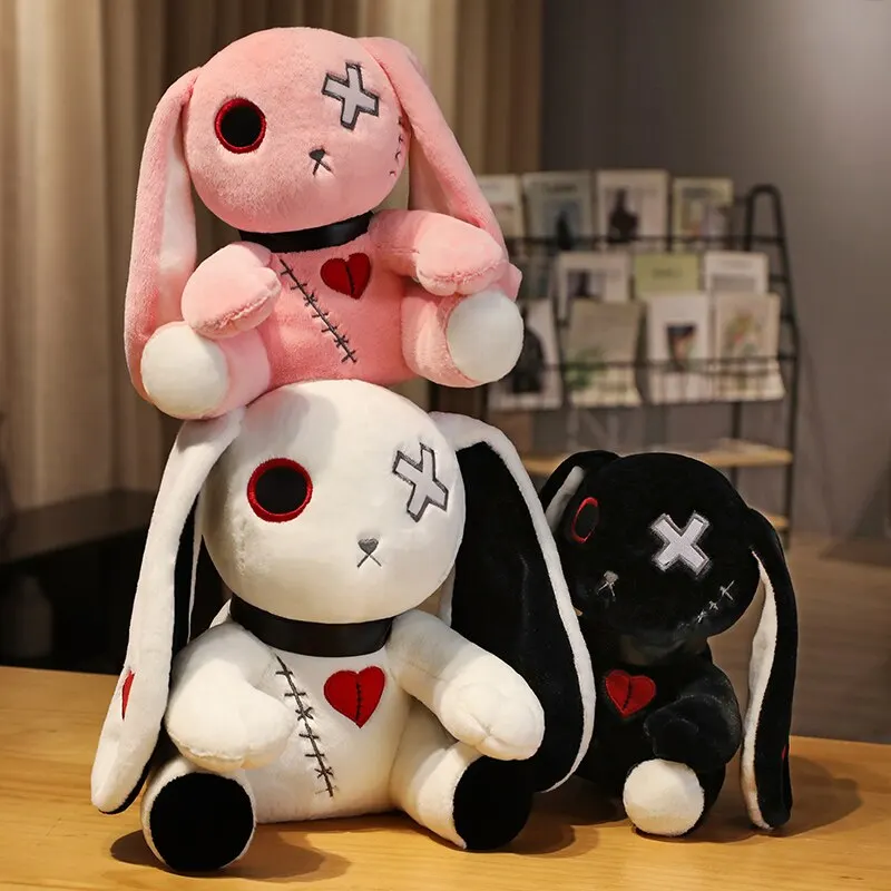 Dark-Series-Rabbit-Plush-Toy-Gothic-Rock-Style-Stuffed-Animals-Rabbit ...