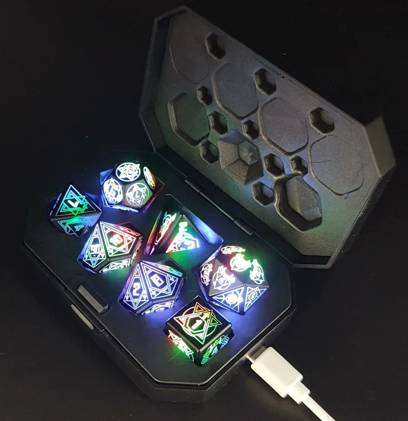 constellation-LED-Electronic-Luminous-Dice-DND-Dice-with-charging-box-Dungeon-and-Dragon ...