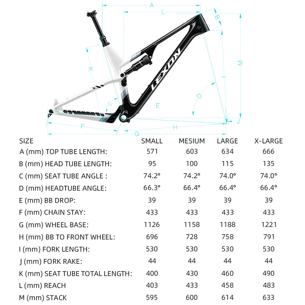 LEXON FLYER Full Suspension Carbon MTB Frames 29er 15.5/17.5/19/21 ...
