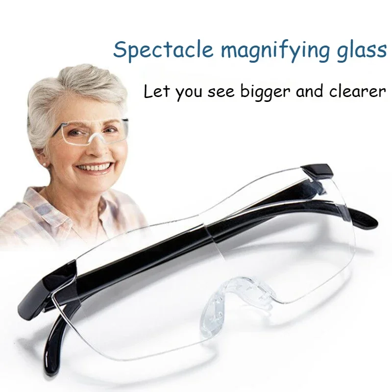 Glasses Magnifier 250 degree Frameless PC Material Light and ...
