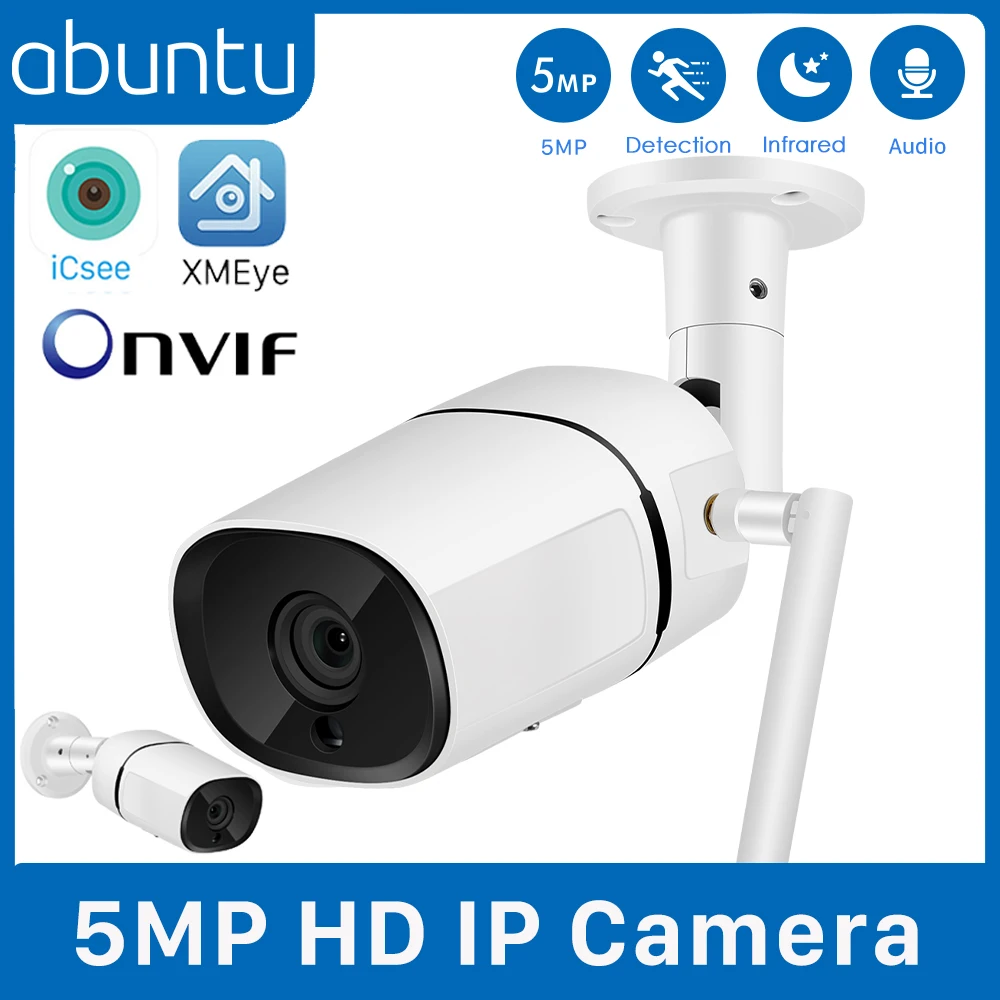 Abuntu 5MP IP Camera WIFI ONVIF Two Ways Audio 2MP Outdoor Waterproof ...