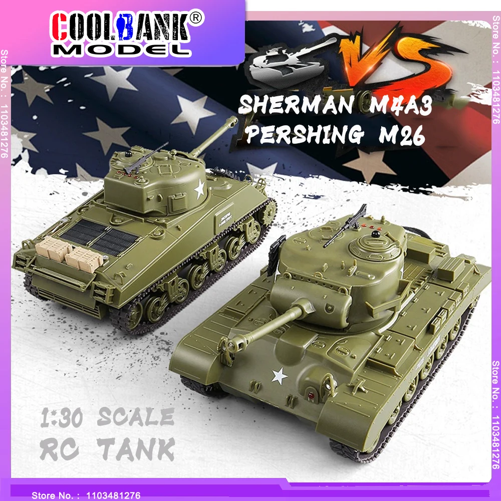 Henglong-3841-10-Us-Sherman-M4a3-Pershing-M26-Infrarood-Gevechtstank ...
