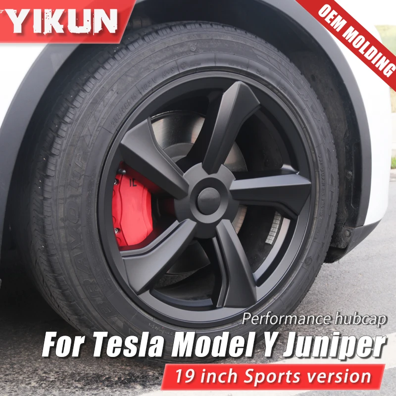 4PCS Hub Cap for Tesla Model Y Juniper 2025 19-Inch Wheel Cover ...