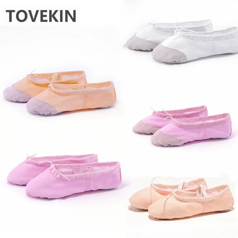 Girls-Canvas-Ballets-Flat-Ballet-Dance-Slippers-Dance-Shoes-for-Adult ...