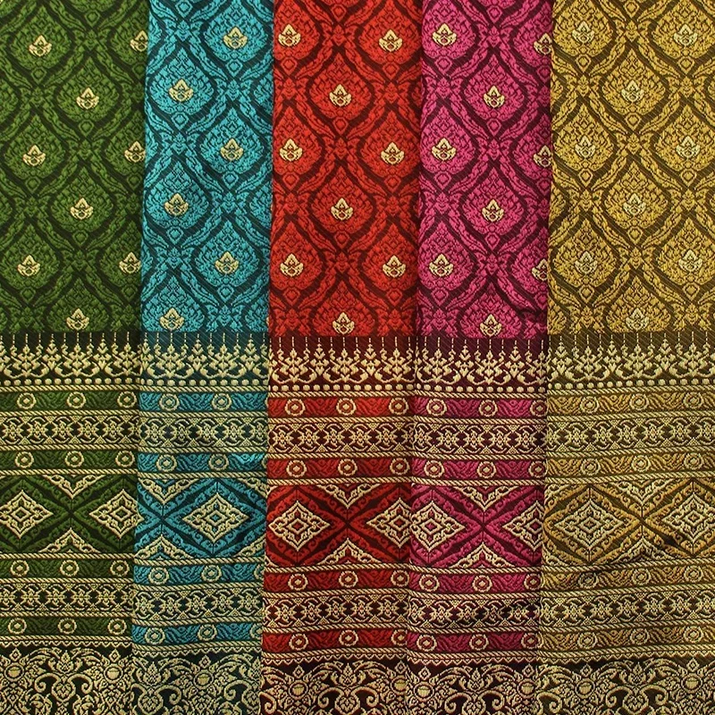 50X100Cm Dai Thai Ethnic Traditional Costume Fabric Southeast Asia ...