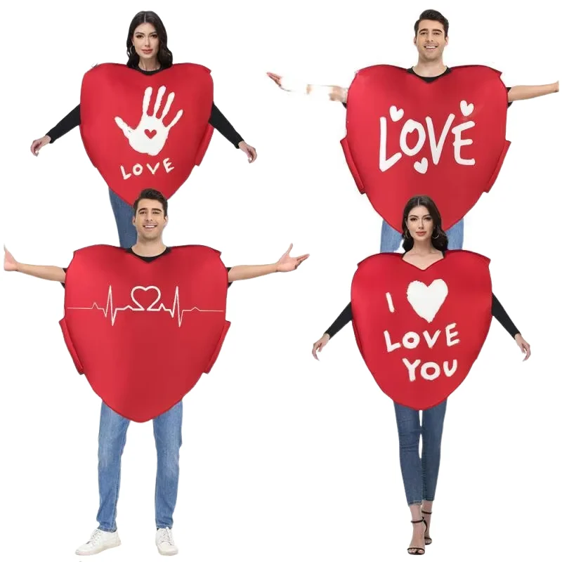 Red Heart Valentine's Day Costume Couple Costume Make A Confession ...