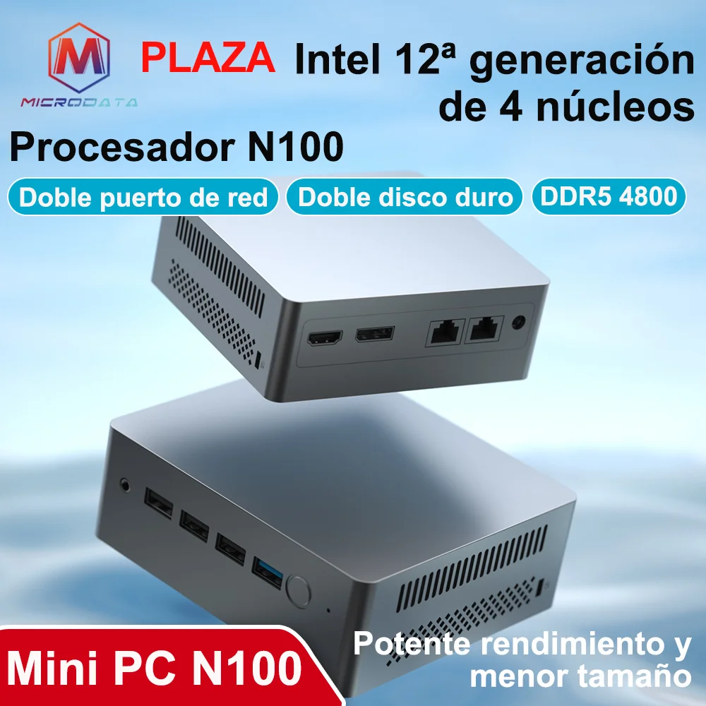 MicroData Mini PC N100 8GB 256GB, Intel 12th Generation 4 Cores Dual ...