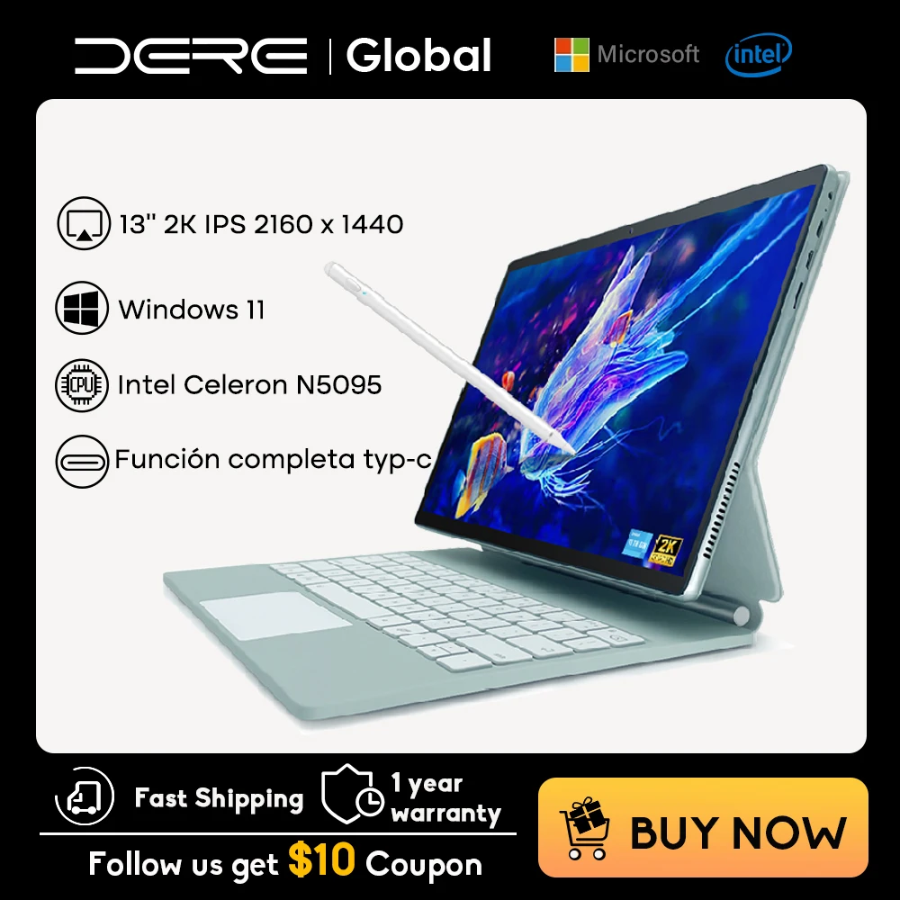 Tableta portátil T30 Pro de 13 ", 2K, IPS, 16GB de RAM, 1TB, SSD, 2 en ...