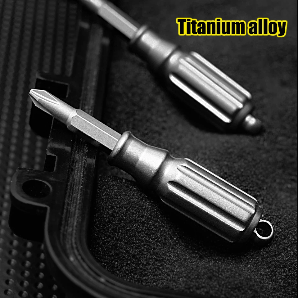 NEW-Titanium-Alloy-Screwdriver-High-Hardness-S2-Steel-Bit-EDC-Riding ...