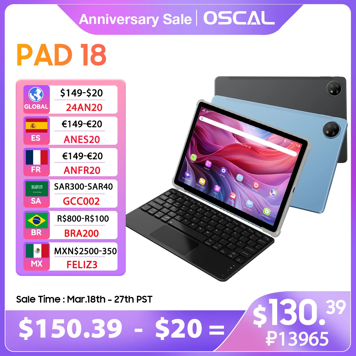 Oscal-Pad-18-Tablet-Estreia-Mundial-24GB-12-GB-256GB-11-FHD-Display ...
