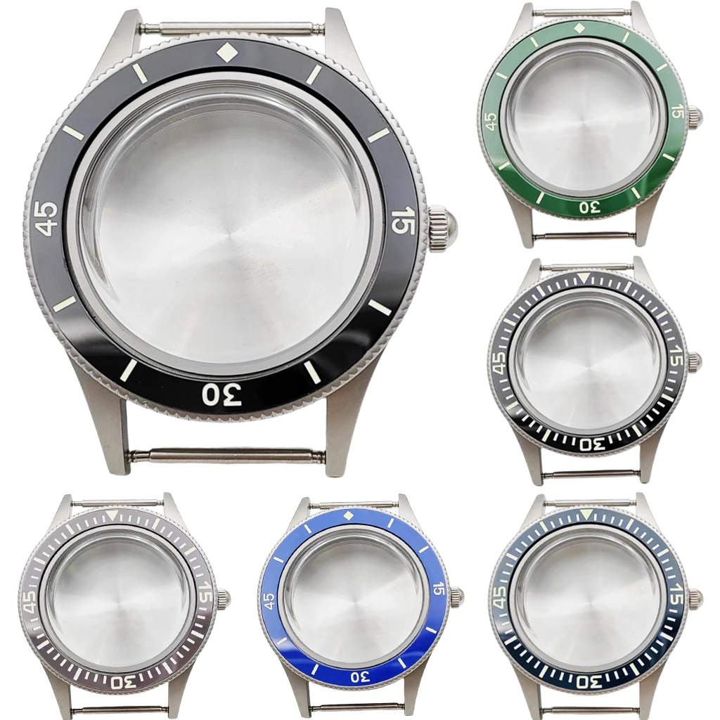 40mm Watch Case Domed Glass Solid Stainless Steel For NH35 NH36 Watches ...