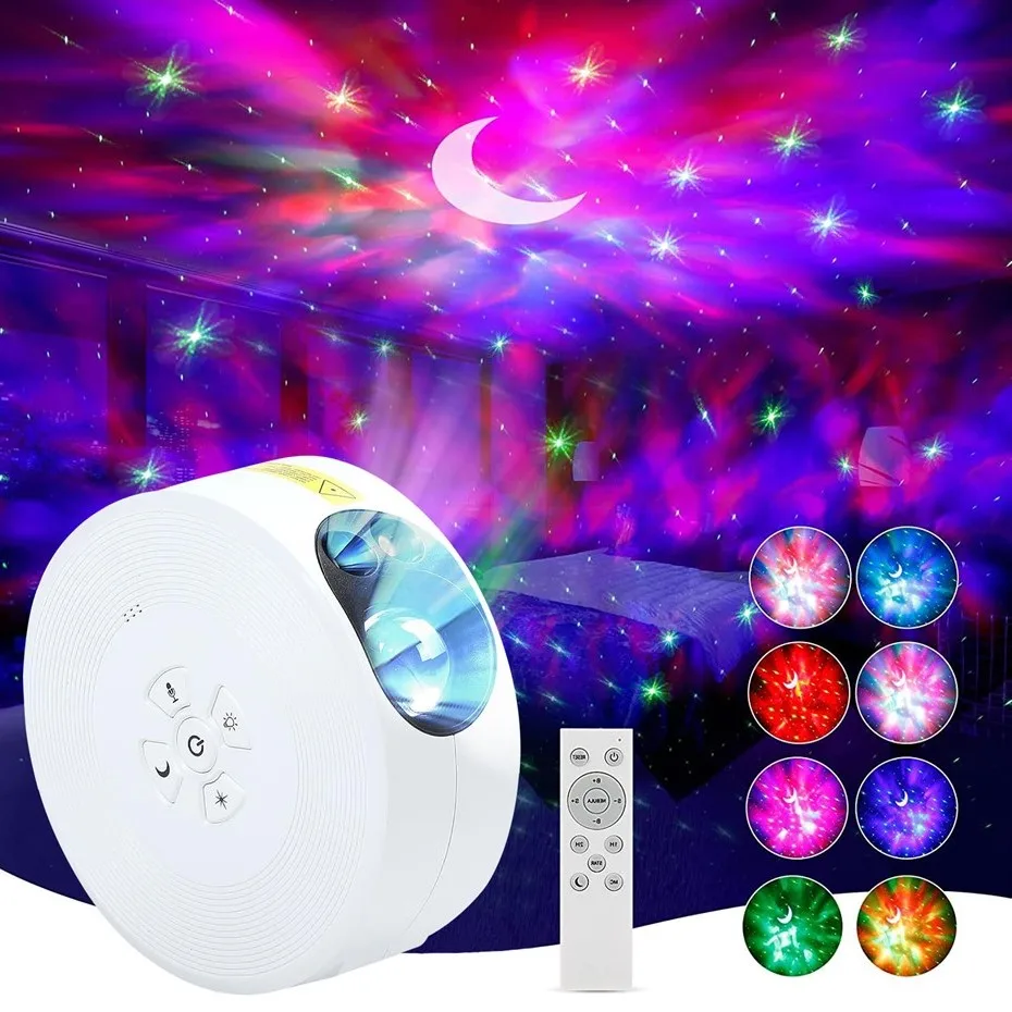 Starry Sky Star Projector Light Colorful Ocean Wave Galaxy Light ...