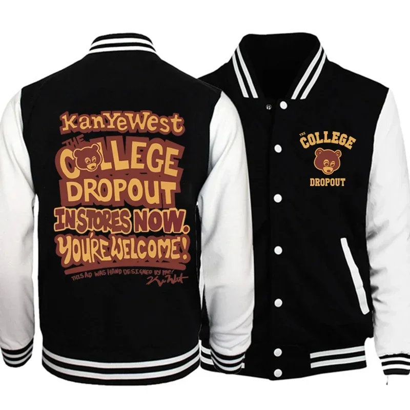 The-College-Dropout-Baseball-Uniform-Jacket-Zip-Up-Hoodie-Sweatshirts ...