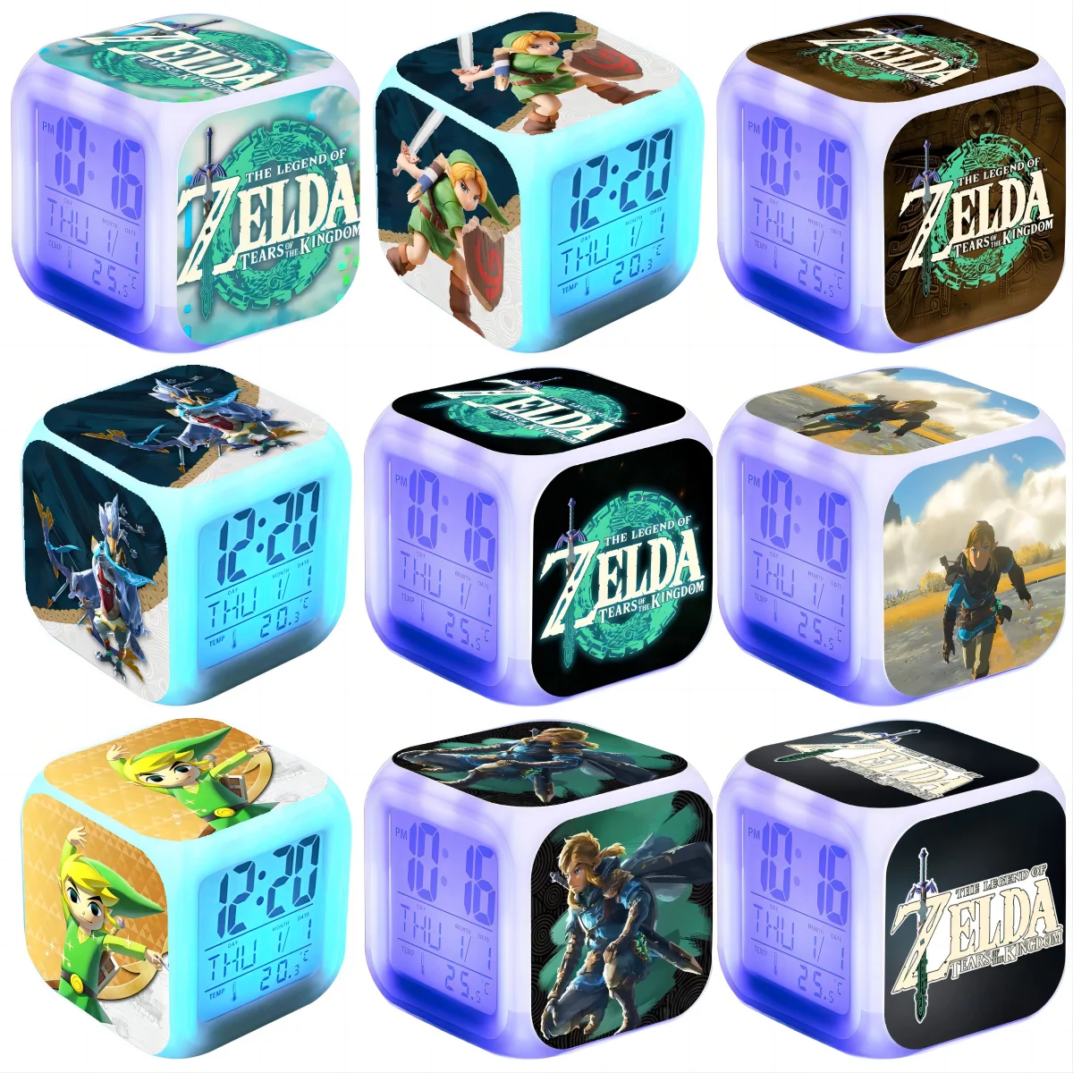 Cartoon-Legend-of-Zelda-Alarm-Clocks-Zelda-Tears-of-The-Kingdom-Led ...