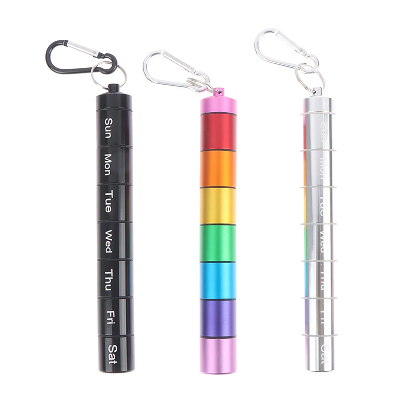 Metal-Weekly-Pill-Box-Split-within-7-Days-Modern-Keychain-for-Bag ...