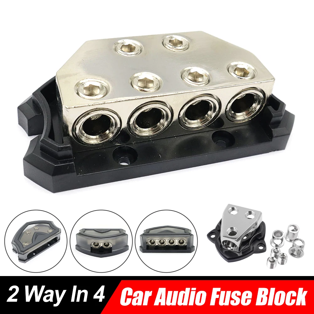 Car-Power-Distribution-Block-0-4AWG-2-Way-In-4-Way-Out-Car-Audio-Stereo ...